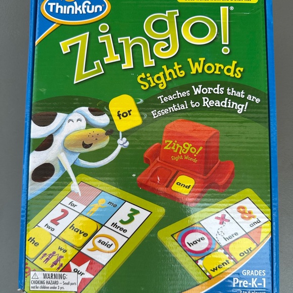 Thinkfun | Toys | Zingo Sight Words Game Fun For Prek Thru St Grade ...